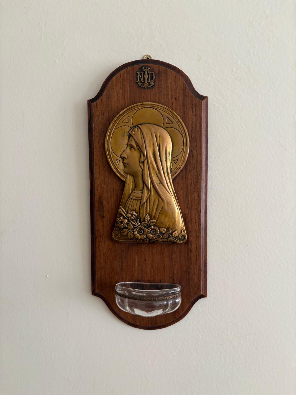 French Art Nouveau Virgin Mary Font – Collector & Curator